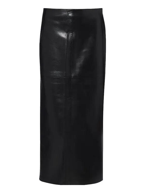 AGOLDE Hikson Leather-blend Pencil Skirt - Black