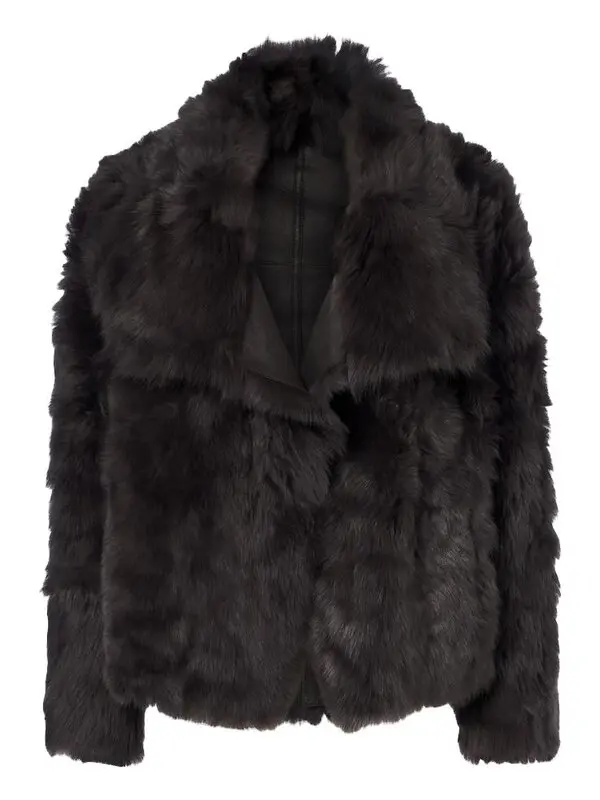 YVES SALOMON Shearling Jacket - Brown