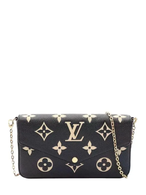 LOUIS VUITTON Monogram Empreinte Felicie Clutch Bag - Black