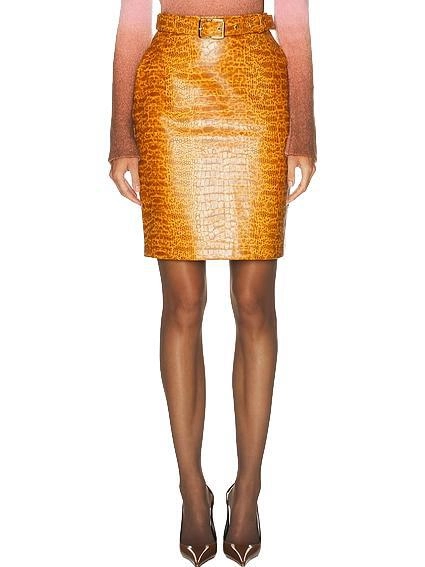 ROWEN ROSE Midi Skirt - Mustard