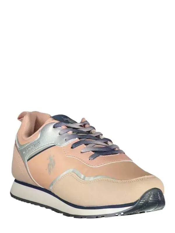 Polo Ralph Lauren Logo-print Panelled Sneakers - Pink