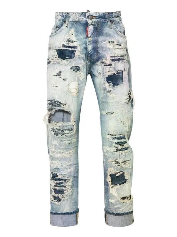 Dsquared2 Big Brother Distressed-finish Jeans - Blue