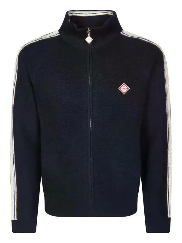 Casablanca Café Culture Logo-patch Side-stripe Jacket - Blue