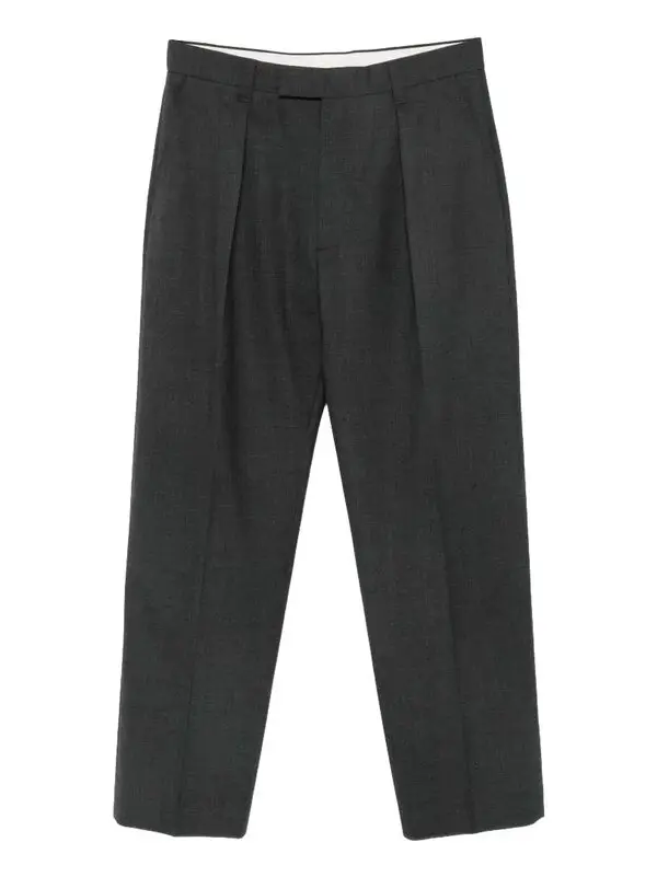 Sandro Virgin-wool Pleated Trousers - Grey