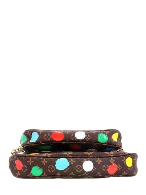 LOUIS VUITTON Multi Pochette Accessoires Yayoi Kusama Painted Dots Monogram Canvas Crossbody Bag - Brown