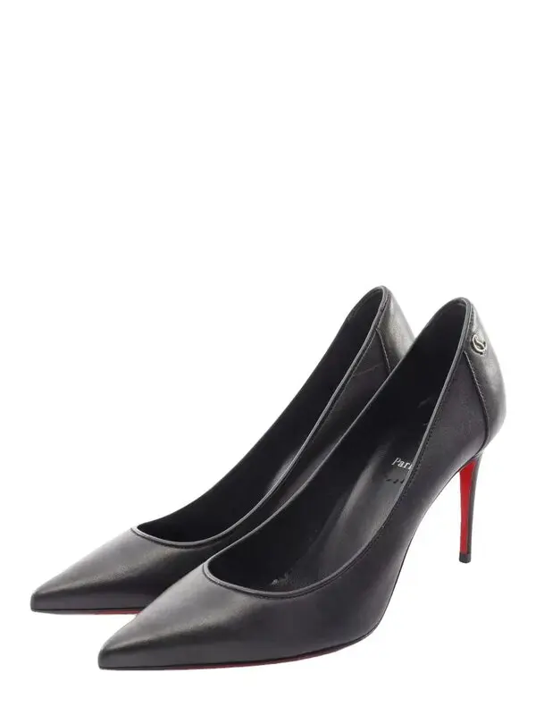 CHRISTIAN LOUBOUTIN 2010s Pointed-toe Leather Heeled Pumps - Black