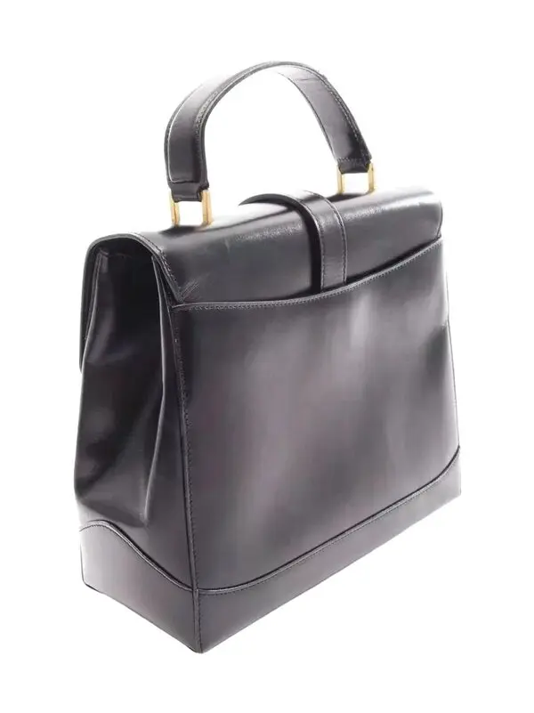 Celine 2010s Turn-lock Satchel Bag - Black