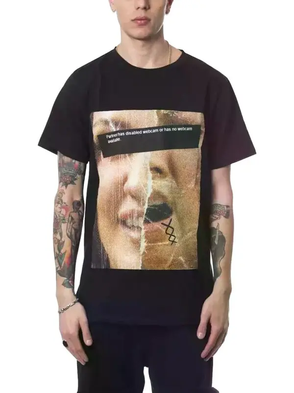 NICOLÒ BERETTA Graphic-print T-shirt - Black