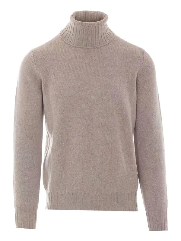 Alpha Studio Roll-neck Knitted Sweater - Neutrals