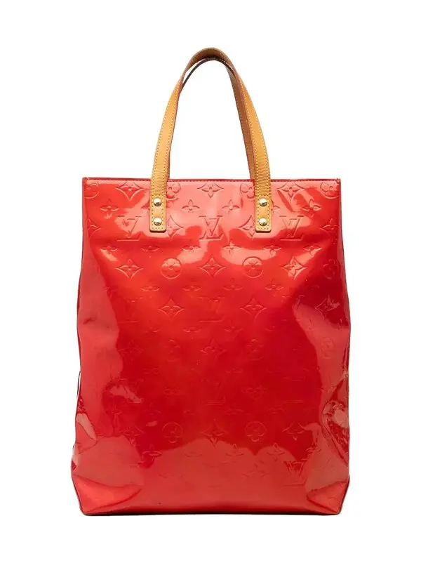 LOUIS VUITTON 2001 Monogram Vernis Reade Mm Tote Bag - Red