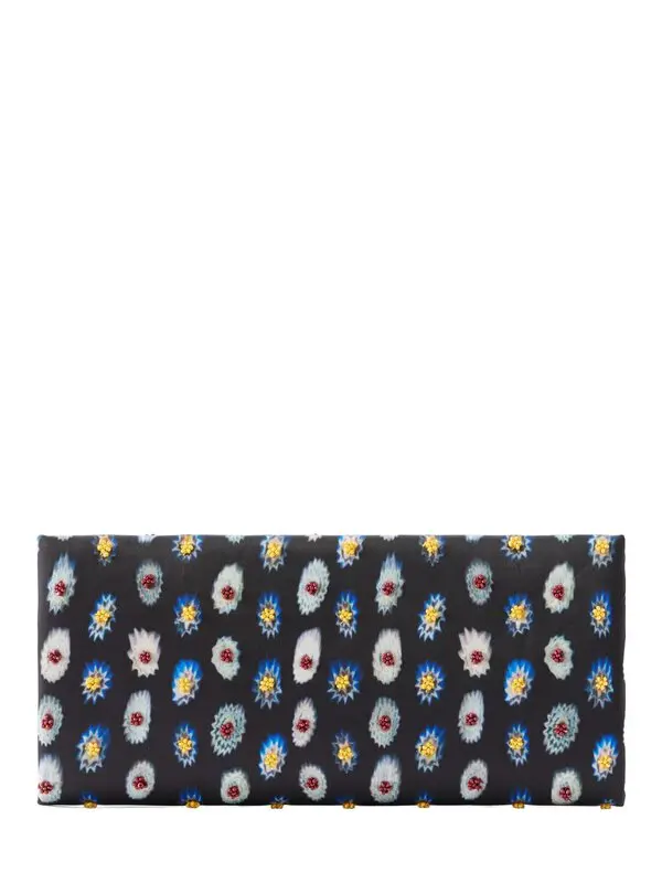 Staud Muse Bead-embellished Satin Clutch - Multi