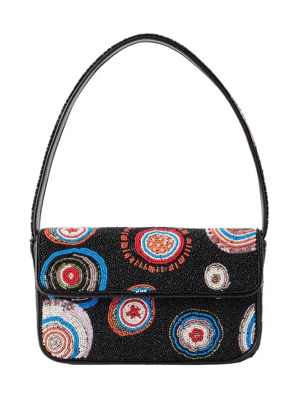 Staud Tommy Bead-embellished Shoulder Bag - Multi