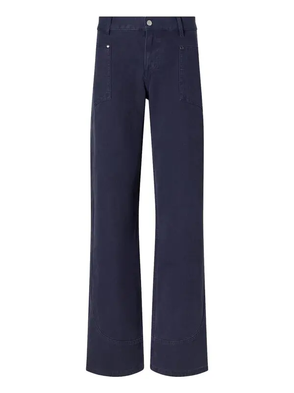 Still Here Supply Paneled Mid-rise Straight-leg Jeans - Blue