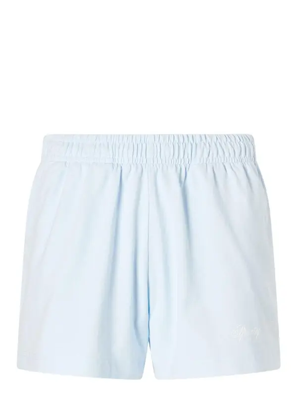 Sporty & Rich International Disco Cotton Shorts - Blue