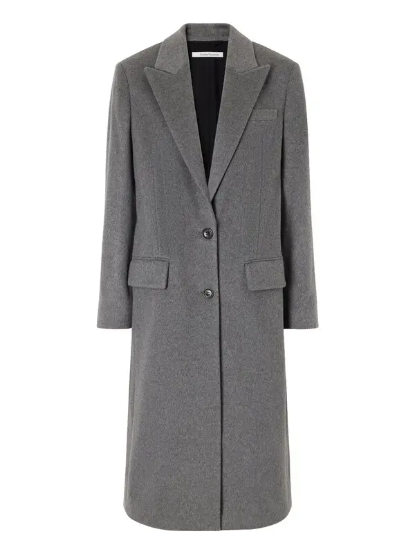 Another Tomorrow Cashmere-flannel Coat - Gray