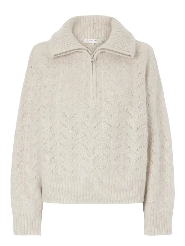FRAME The Airy Wool And Cashmere-blend Cardigan - Neutrals