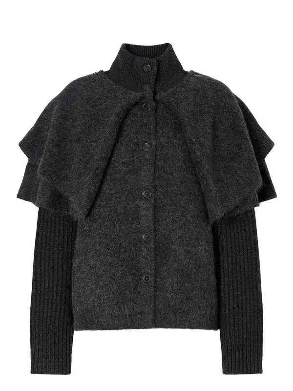 FRAME The Wrap Alpaca-blend Cardigan - Gray
