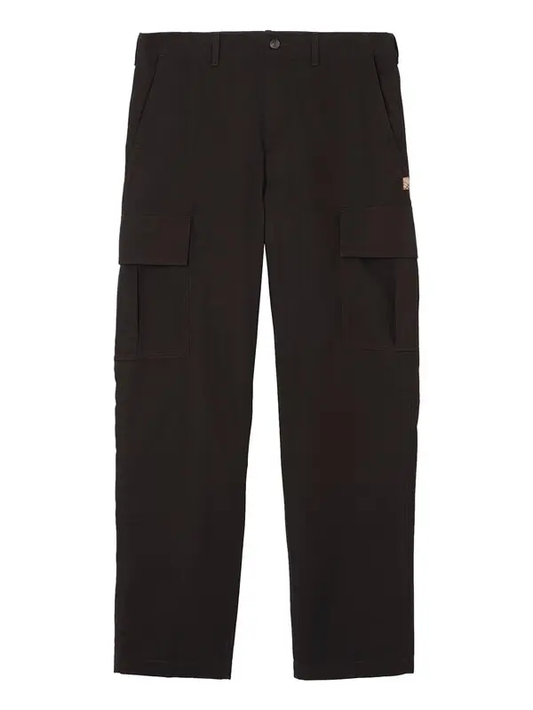Burberry Cotton Cargo Trousers - Brown