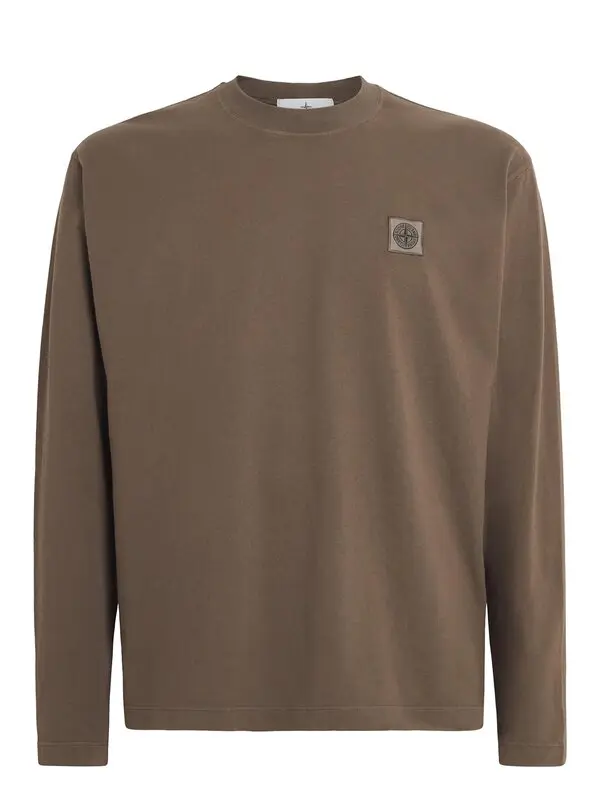 Stone Island Ghost Piece Long-sleeve T-shirt - Brown