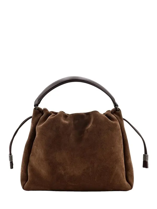 Brunello Cucinelli Bucket Mellow Suede Handbag - Brown