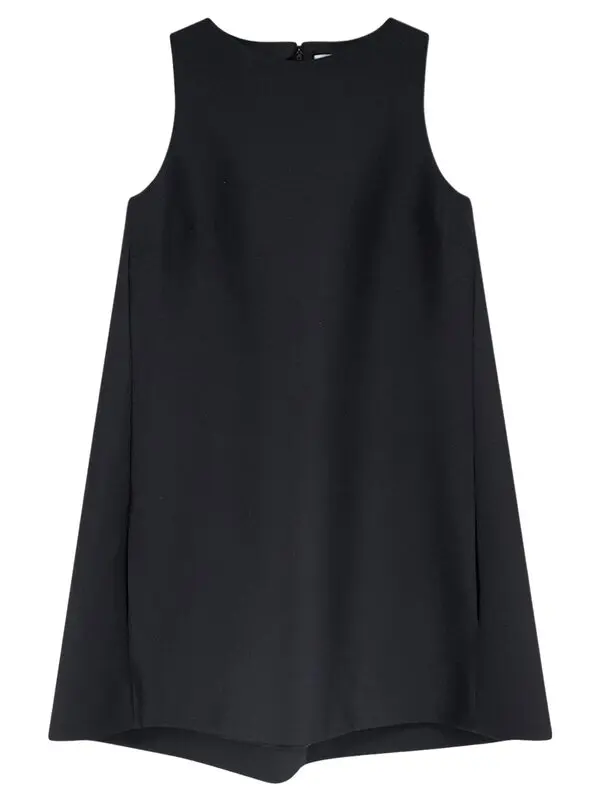 Balenciaga A-line Silk Mini Dress - Black