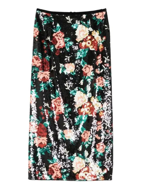 FORTE_FORTE Sequined Midi Skirt - Multi