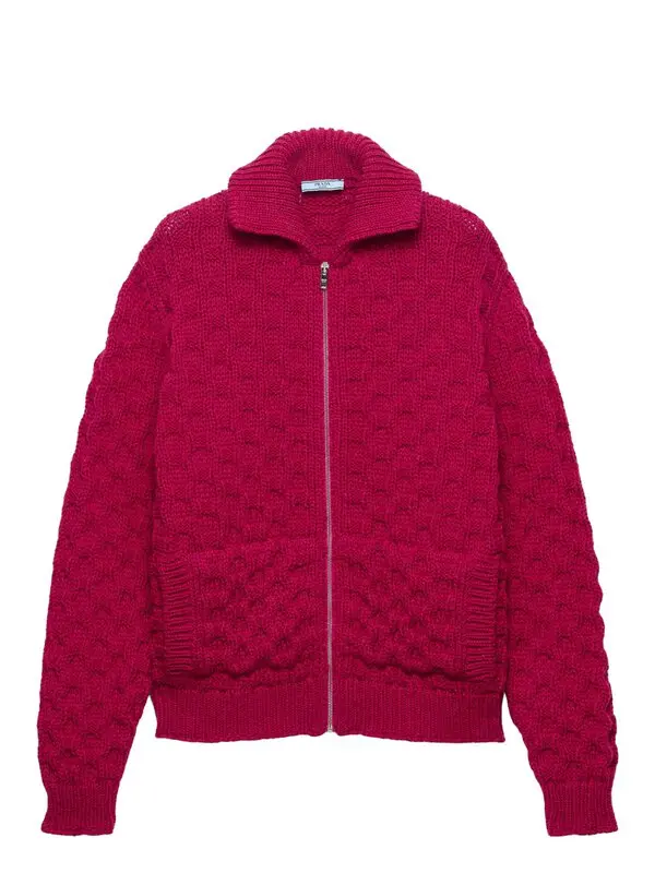 Prada Wool Cardigan - Raspberry