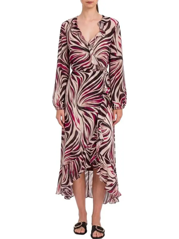 TWINSET Viscose Midi Dress With Print - Multicolor