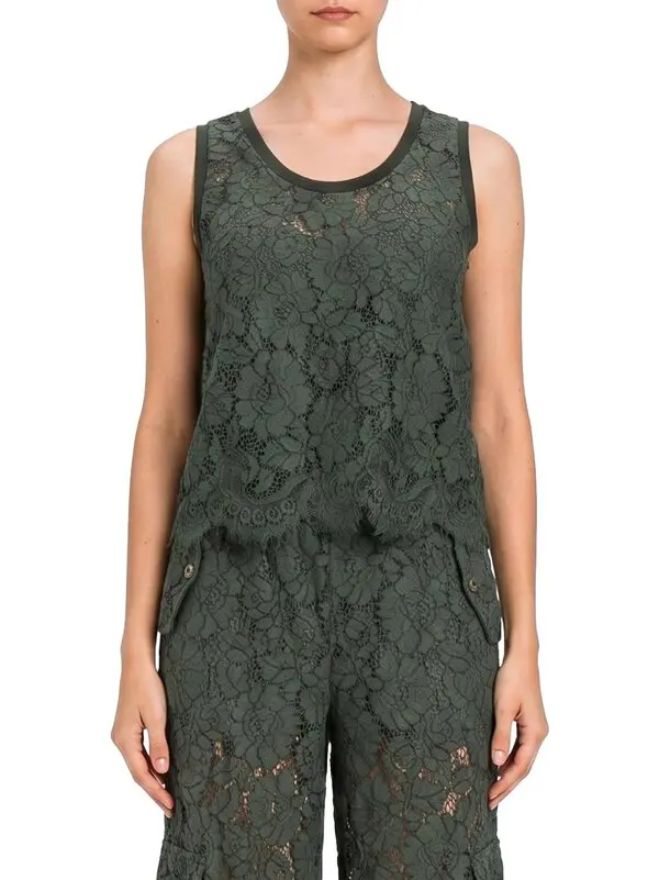 TWINSET Macramé Top - Green