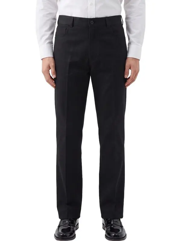 Amiri Slim Fit Cotton Twill Tailored Pants - Black
