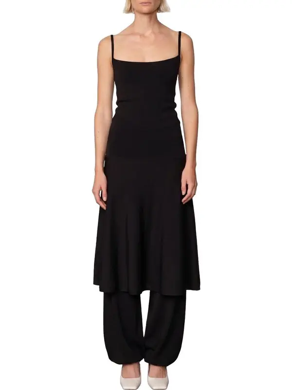 HERSKIND Giselle Viscose Blend Midi Dress - Black