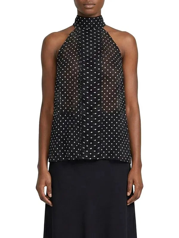 TOM FORD Polka Dot Silk Top - Black