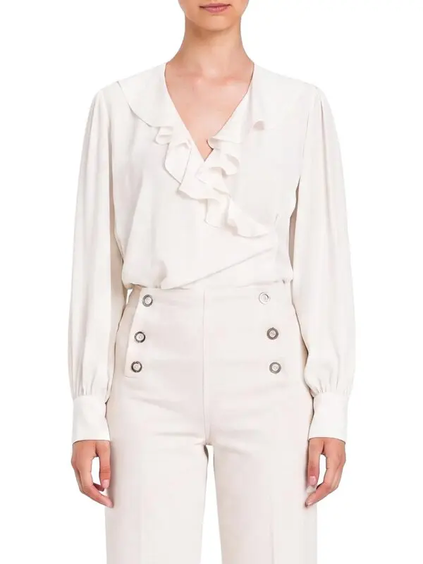 TWINSET Viscose Blend Blouse - Pearl