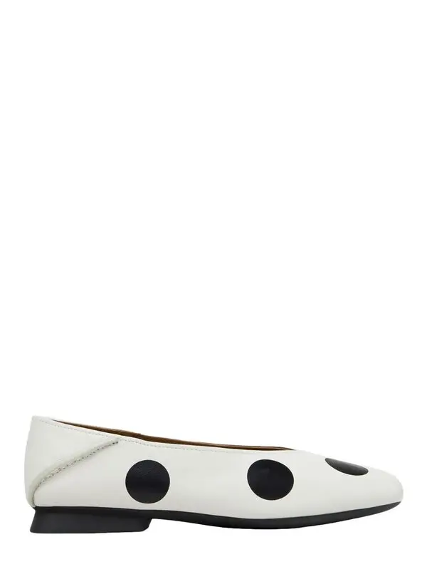 Camper Twins Leather Ballerinas - White