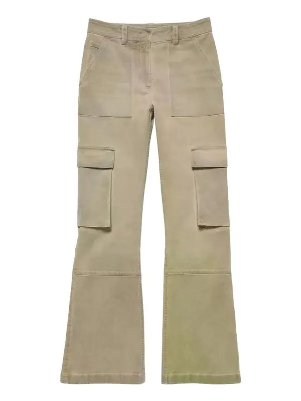 Acne Studios Flared-leg Cargo Trousers - Neutrals
