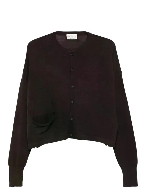 MA'RY'YA Patch-pocket Cardigan - Brown