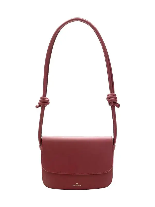 LA PORTEGNA Lucía Knotted Shoulder Bag - Red