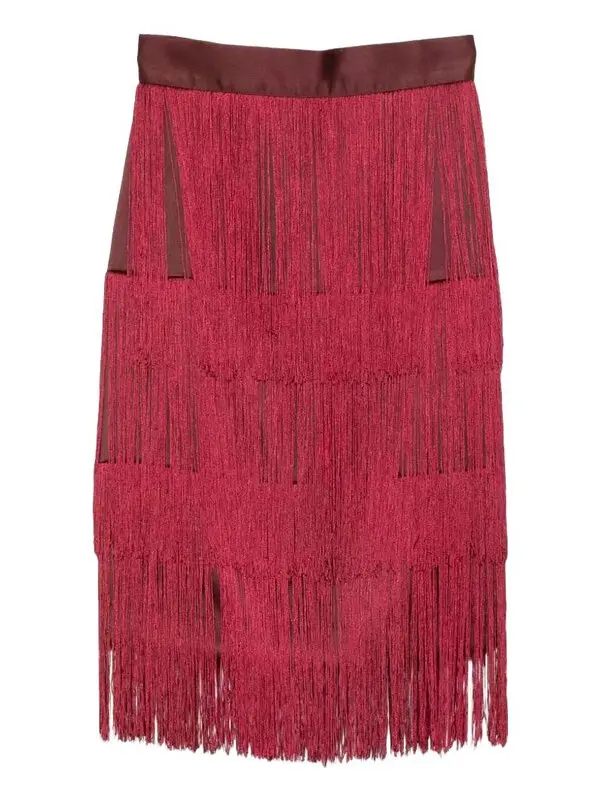 ROSANNA OCAMPO Lola Midi Skirt - Red