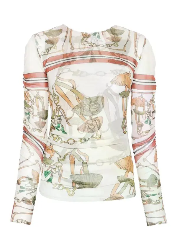 Dorothee Schumacher Wild Funghi Mesh T-shirt - Neutrals