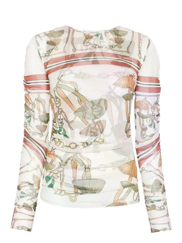 Dorothee Schumacher Wild Funghi Mesh T-shirt - Neutrals