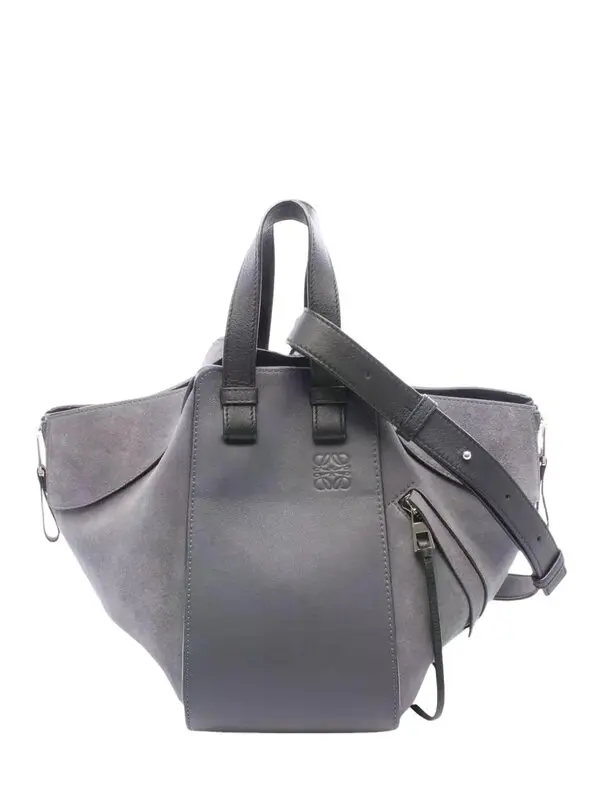 Loewe 2010s Small Hammock Suede Tote Bag - Grey