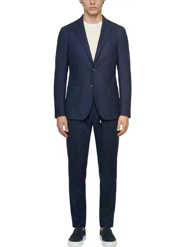 Eleventy Pinstripe-pattern Suit - Blue