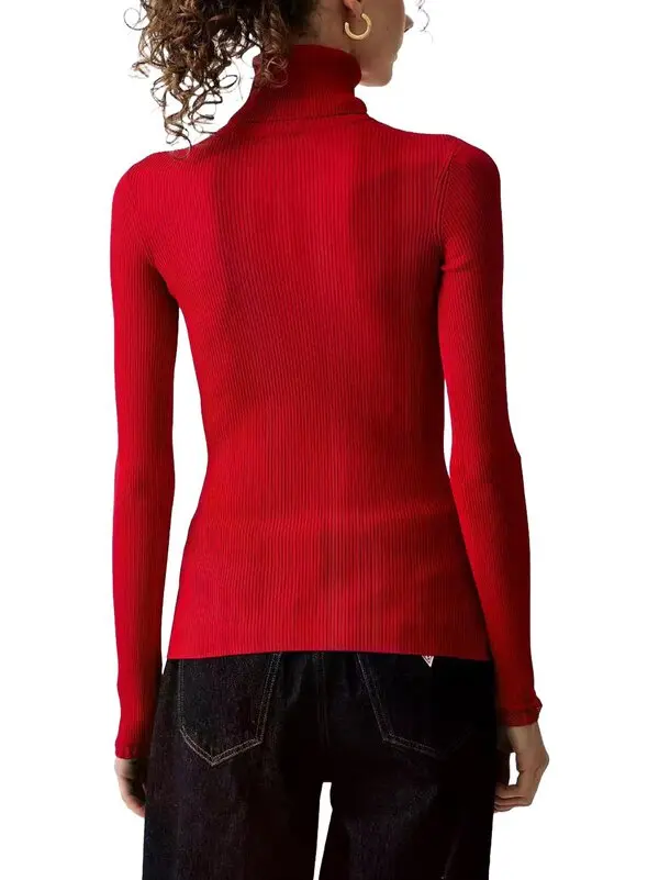 Elisabetta Franchi Ribbed Logo-plaque Top - Red
