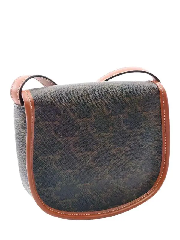 Celine 2010s Triomphe Mini Besace Shoulder Bag - Brown