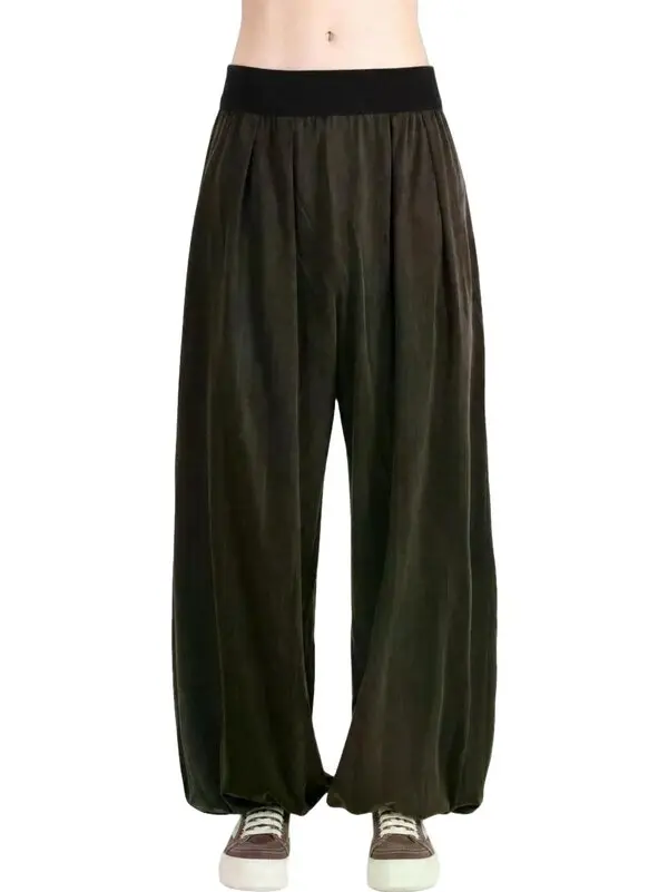 CORTANA Espera Pleated Elasticated-cuff Trousers - Brown