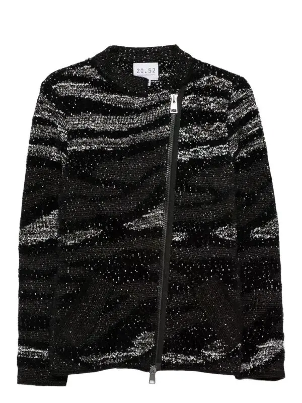NEERA Zip-up Cardigan - Black