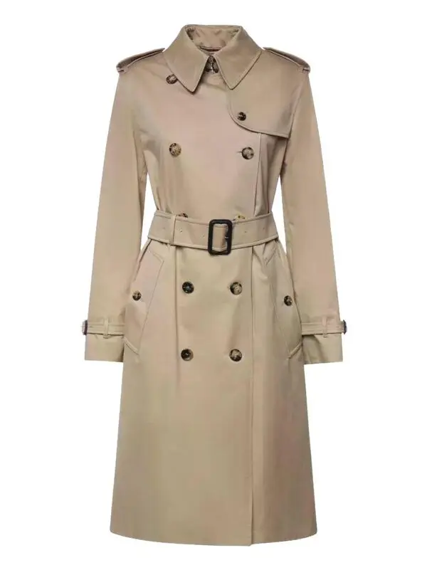Burberry Long Gabardine Lakefield Trench Coat - Neutrals