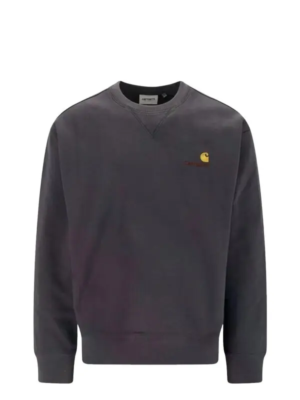 Carhartt Work In Progress American Script Logo-embroidered Sweatshirt - Grey