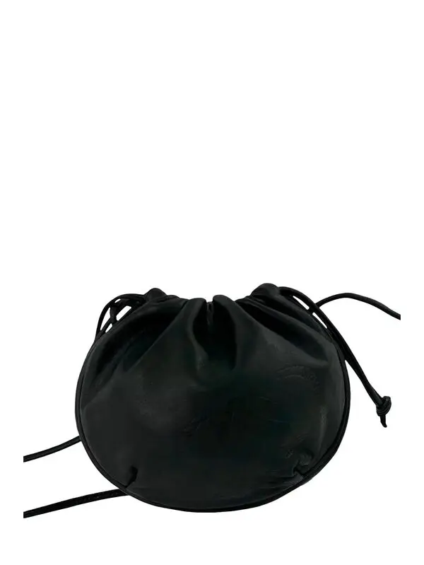 Loewe 1980-1990 Nappa Anagram Drawstring Crossbody Bag - Black