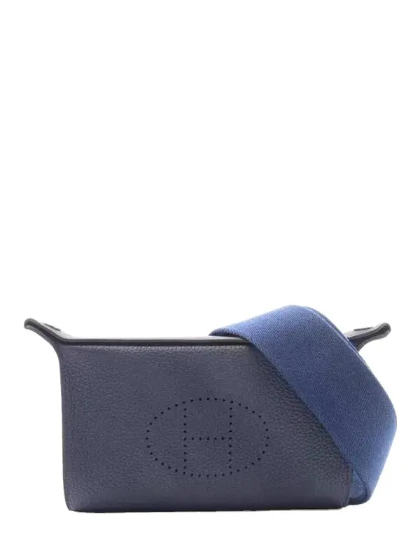 Hermès 2024 Togo Videpoches Crossbody Bag - Blue